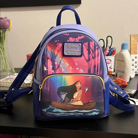 Loungefly | Bags | Loungefly Disney Pocahontas Purple Backpack | Poshmark